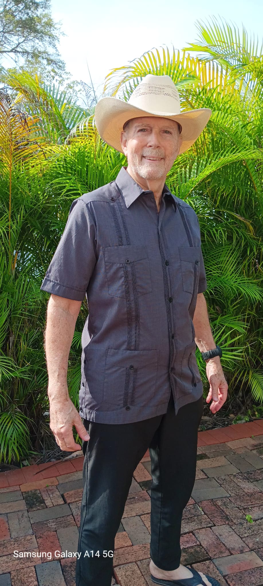 Men's Authentic Cuban Guayabera Shirt Premium Pima Cotton Black D ...