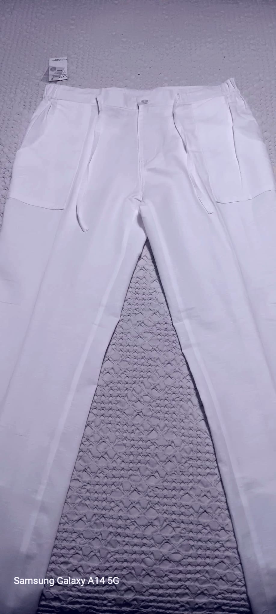 Men's Linen Blend Drawstring Pant White D'Accord 9000 Buy Men ...